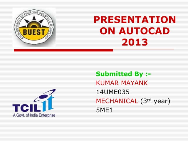 AutoCAD Presentation 2021 (Internship Project) | PDF