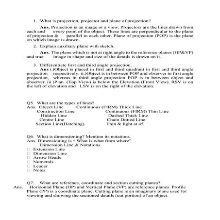 ITI Engineering Drawing MCQ Questions in English | PDF