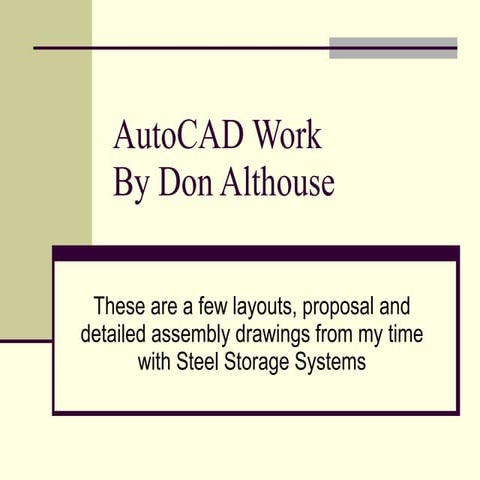 Auto Cad Work Presentation | PPT