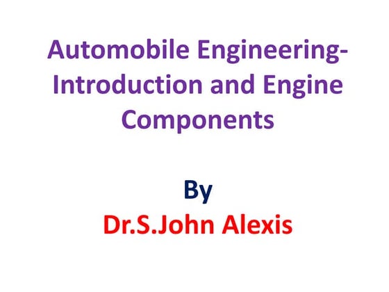 Vehicle Body Engineering Car Body Construction | PPT