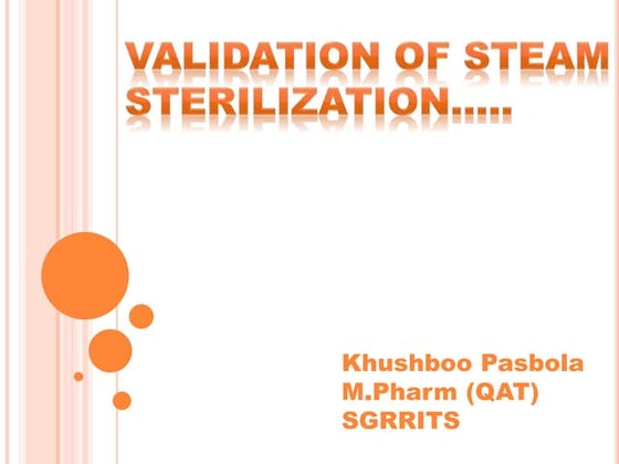 validation of autoclave | PPTX