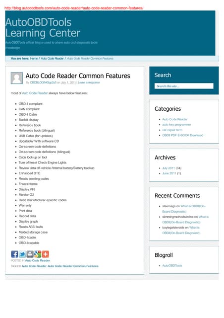 Ford scanner code reader | PDF