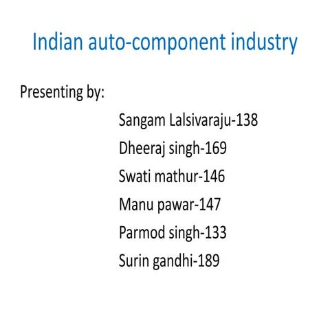 Auto component | PPTX