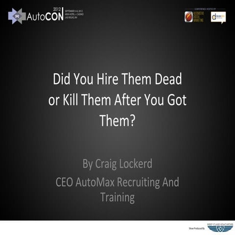 Automobile Sales Training By Jason Parman | PPT