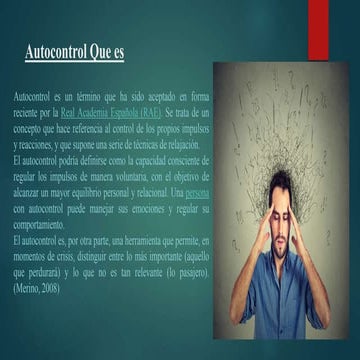 que es el autocontrol | PPTX