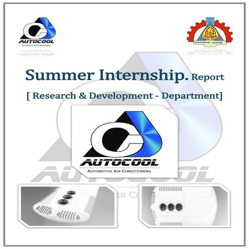 Autocool summer internship report | PDF