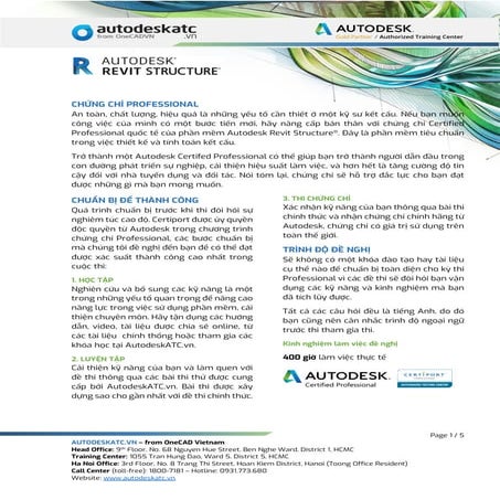 Autodesk Revit Structure Review for Autodesk Certified Professional | PDF