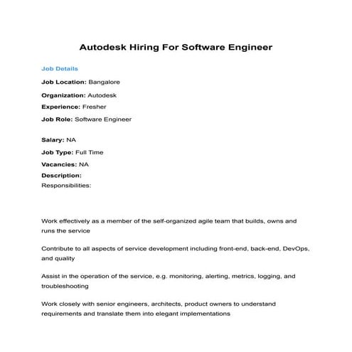 Autodesk Hiring For Software Engineerpdf 5729