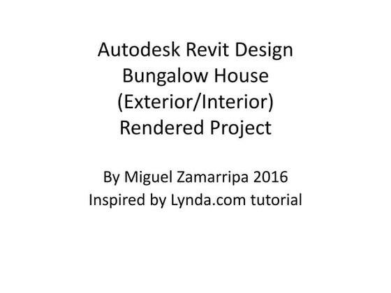 Autodesk revit design(old brick house 2016) | PPT
