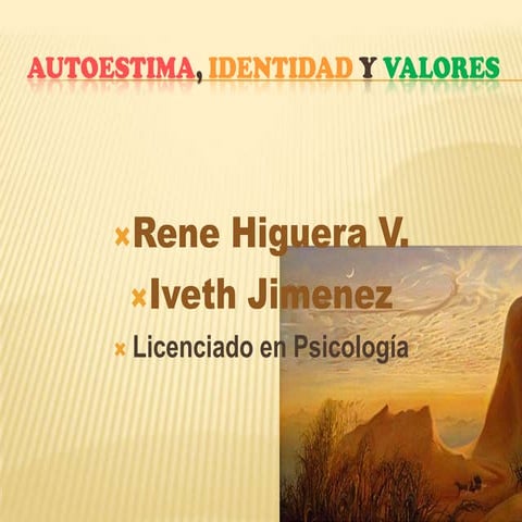 Autoestima, identidad y valores | PPTX