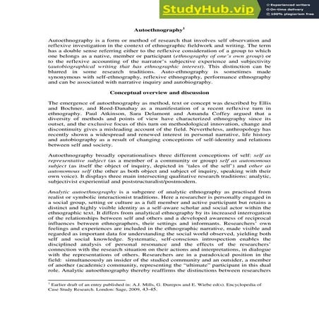 Autoethnography | PDF