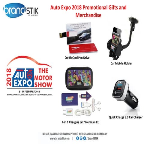 Auto Expo 2018 Promotional Gifts and Merchandise | PDF