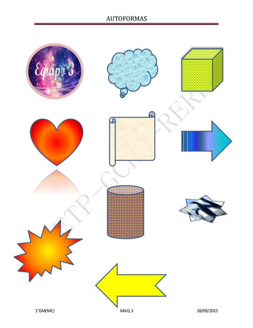 Autoformas 1°G | PDF