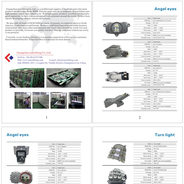 Auto headlight parts | PDF