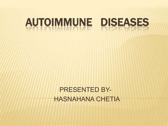 Mechanisms of autoimmunity | PPT