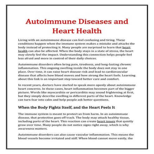 Autoimmune Diseases and Heart Health.pdf