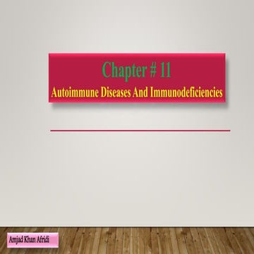Autoimmune diseases and immunodeficiencies | PPTX