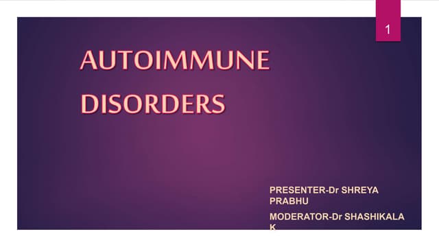 Mechanisms of autoimmunity | PPTX