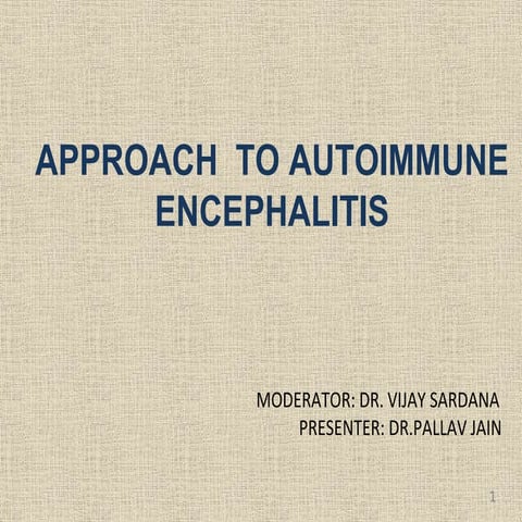 Autoimmune encephalitis | PPTX