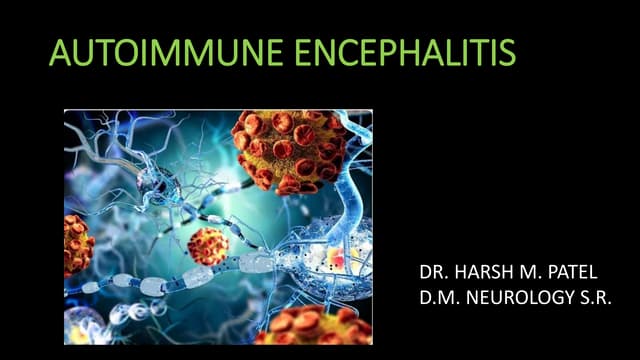 Anti-NMDA Receptor Encephalitis | PPTX