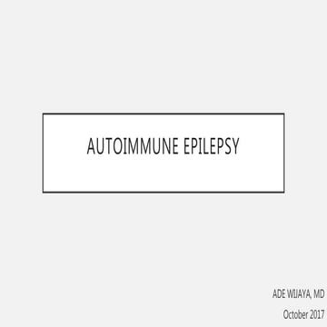 Autoimmune epilepsy | PPTX
