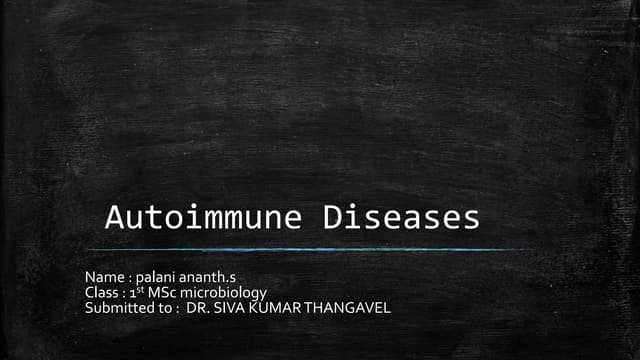 Autoimmune diseases | PPTX