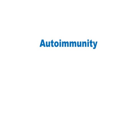 Mechanisms of autoimmunity | PPTX