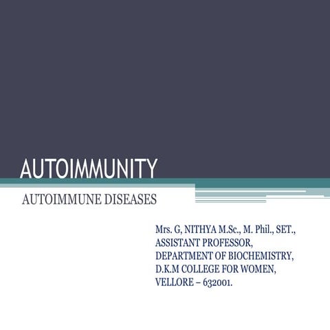 Autoimmune diseases | PPTX