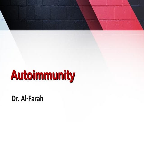 Mechanisms of autoimmunity | PPTX