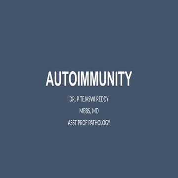 Mechanisms of autoimmunity | PPTX