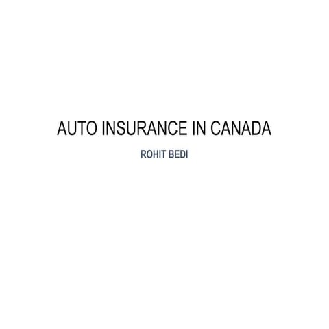 Auto Insurance in Canada | PPT