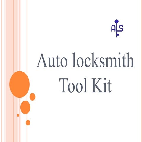 Auto Locksmith Tool Kit | PPT