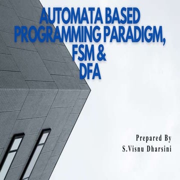 Automata Based Programming Ppt Free Download
