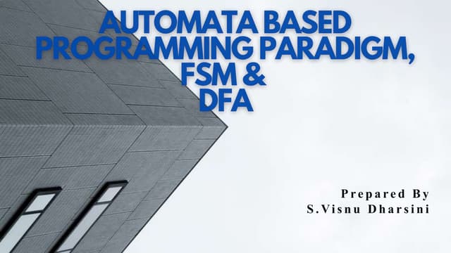 Automata Based Programming Ppt Free Download