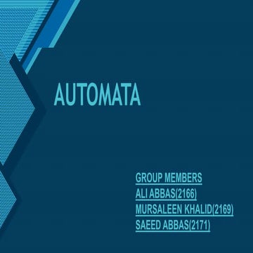 Automata presentation saeed | PPT