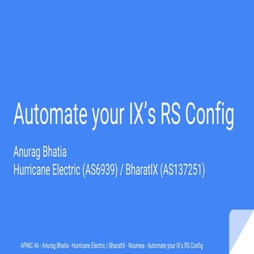 Automate your IX's RS Config | PDF | Computer Networking | Computing