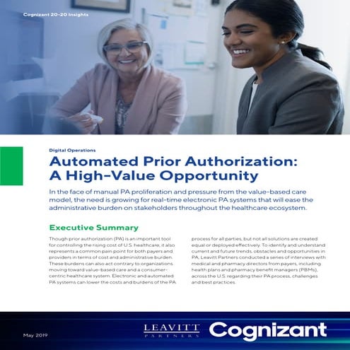 Automated Prior Authorization: A High-Value Opportunity | PDF