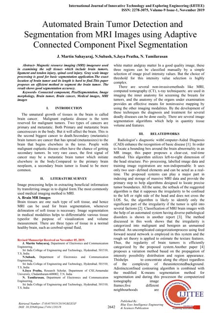 Automated Brain Tumor Detection And Segmentation From Mri Images Using Adaptive Connected