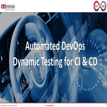 Automated DevOps Dynamic Testing for CI and CD | PDF