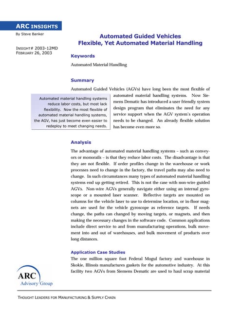 Automated guided vehicles | SJK Innovations | PPT