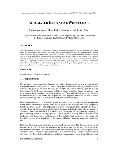 IRJET- Voice Controlled Reclining Wheelchair | PDF IRJET- Voice Controlled Reclining Wheelchair | PDF