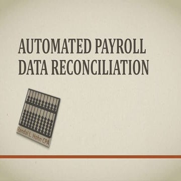 Automated Payroll Reconciliation | PPT