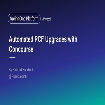 Pivotal Cloud Foundry 2.6: A First Look | PDF