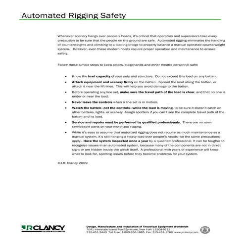 Automated Rigging Safety | PDF