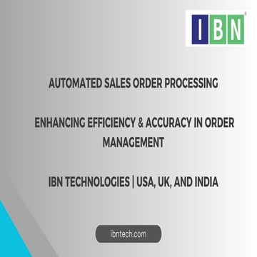 Automated Sales Order Processing for Error-Free Data | PDF