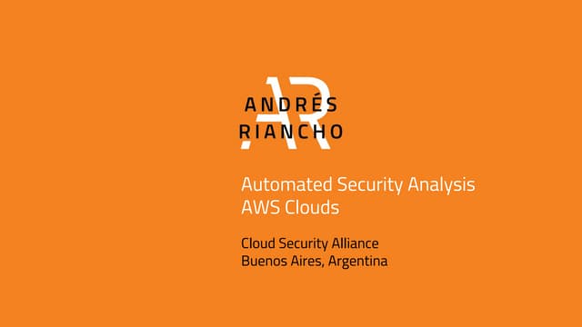 Automated Security Analysis Of Aws Clouds V10 Ppt 5828