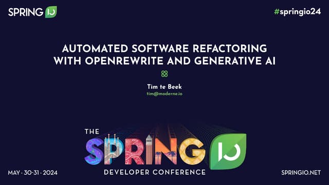 Automated Software Refactoring With Openrewrite And Generative Aipptx