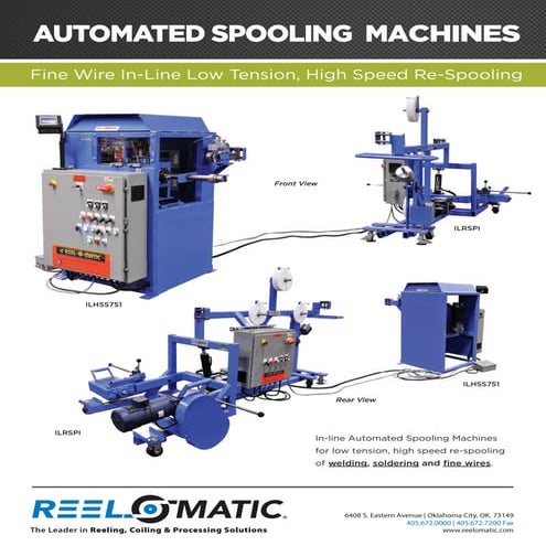 Automated spooling machine| Spooling chain| Reelpowerwc | PDF