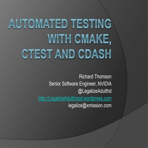 Automated Testing With Cmake Ctest And Cdash Ppt 9956