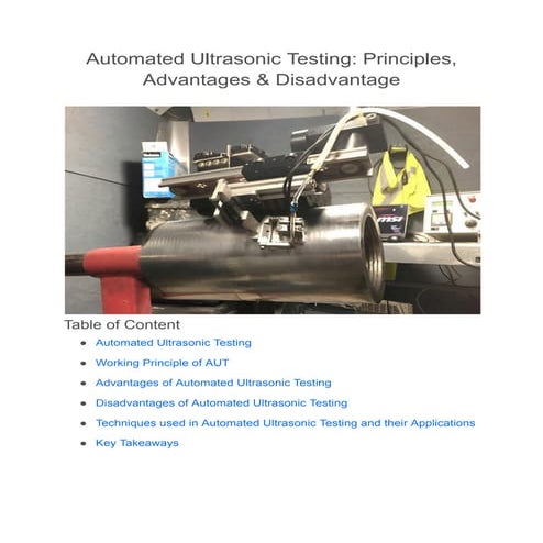 Automated Ultrasonic Testing: Principles, Advantages & Disadvantage | PDF